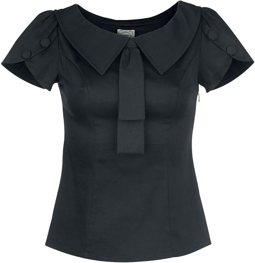 Retro Style Top in Black – Cherry Vintage Chichester