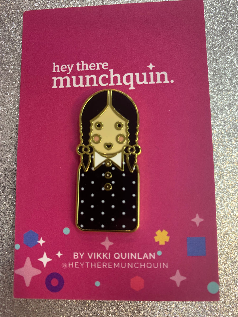 Wednesday Inspired Enamel Pin – Cherry Vintage Chichester