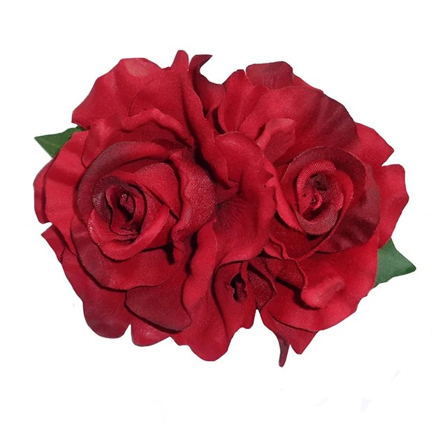 Anita double rose pinup hair flower – Cherry Vintage Chichester