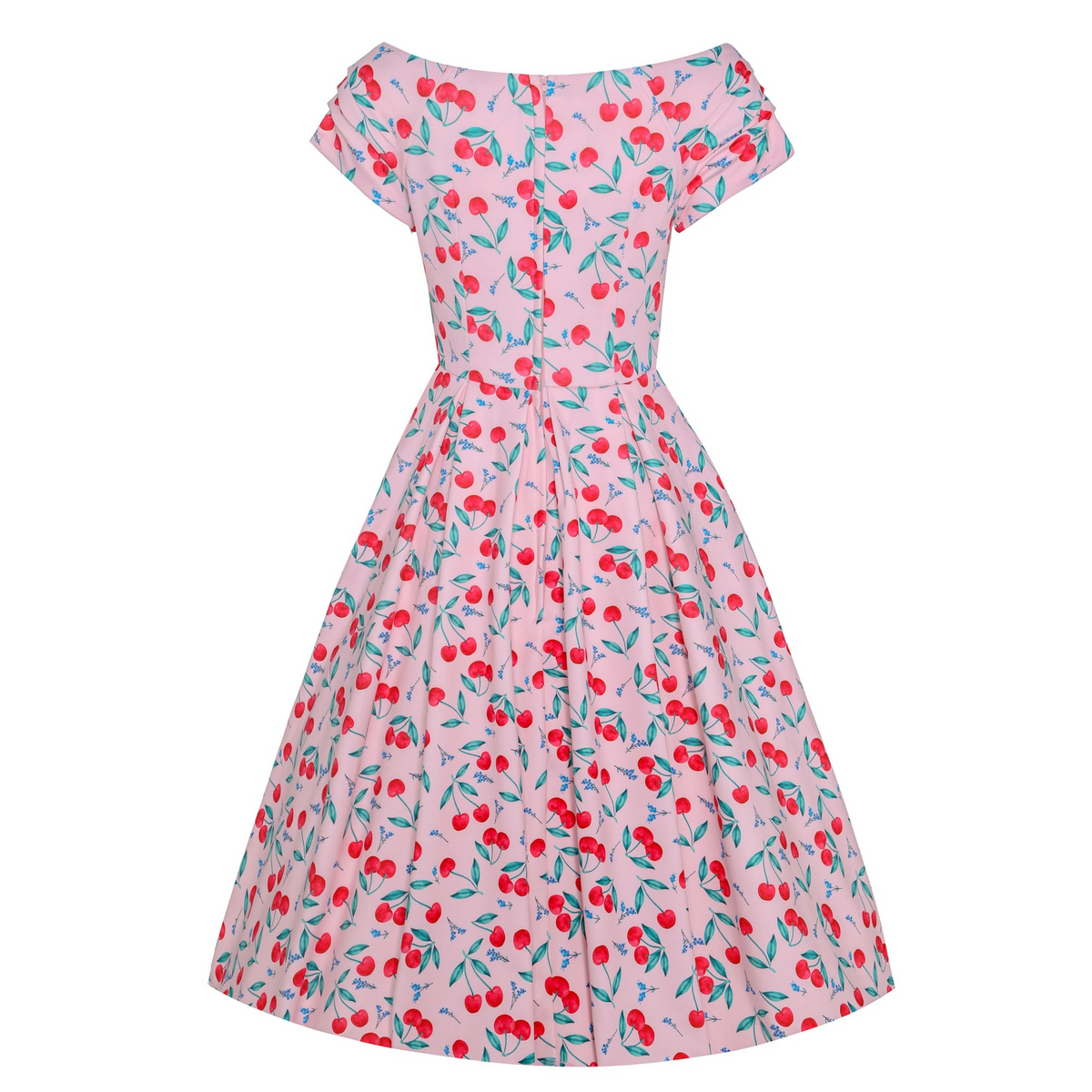Lily Cherry Pink Off Shoulder Dress – Cherry Vintage Chichester